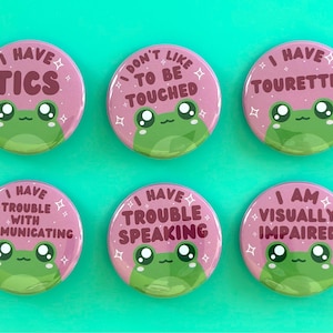 1.5in Disability/awareness Button Pin | Mental Health, Sensory ...