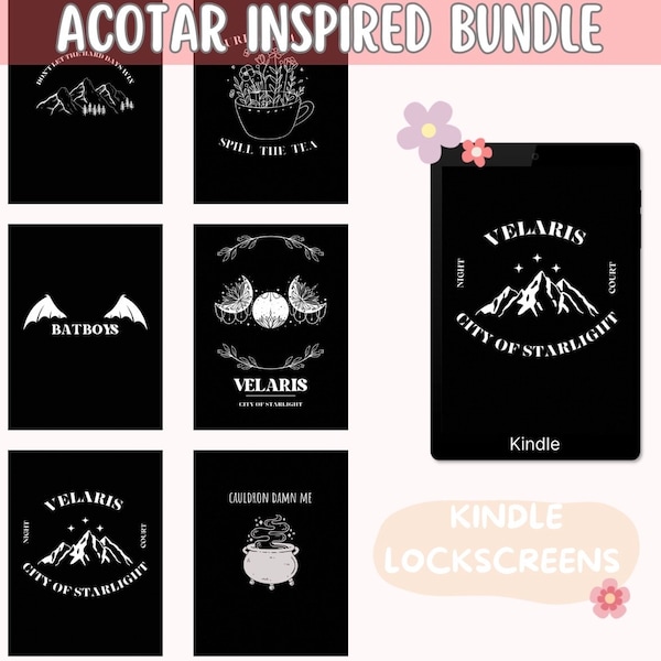 Acotar Kindle Lock Screen - Etsy