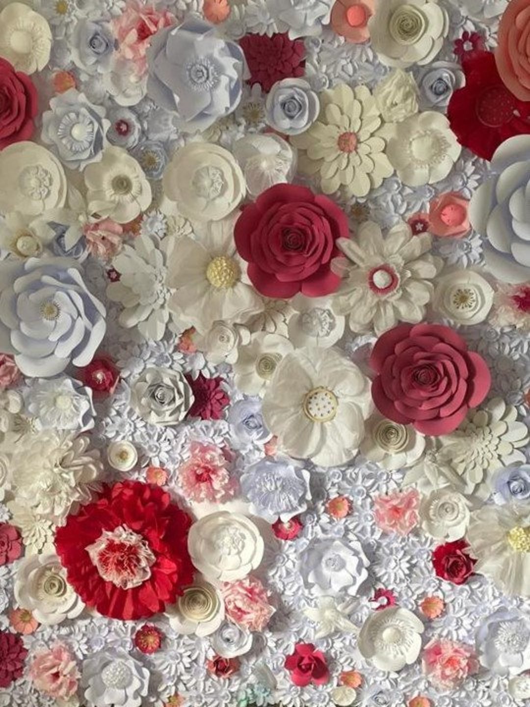 Flower Backdrop Paper Flower Backdrop Wedding Backdrop Large Paper ...