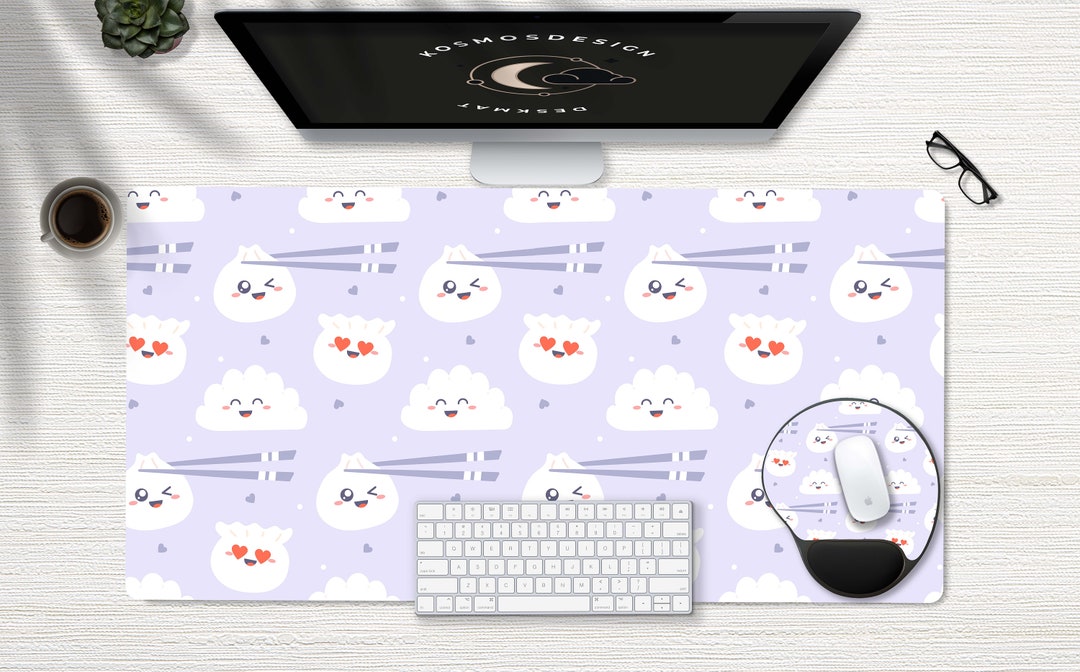 Purple Sushi Desk Mat, Japanese Desk Mat, Anime Desk Mat, Purple Desk ...