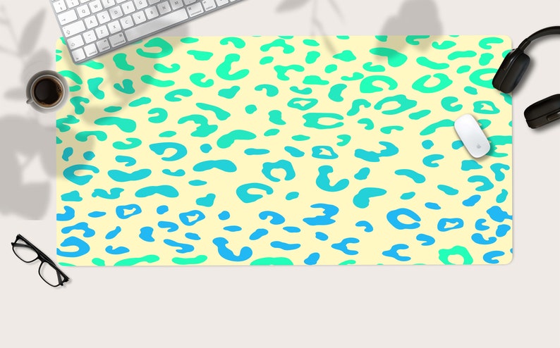 Leopard Animal Skin Pattern Desk Mat Yellow Desk Mat Leopard - Etsy
