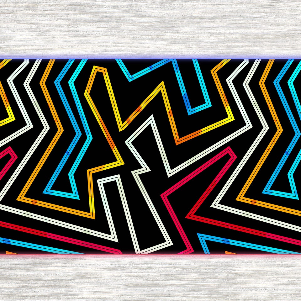 Geometric Rgb Desk Gaming Mat, Large Gaming Mouse Pad with RGB Led, Rgb ...