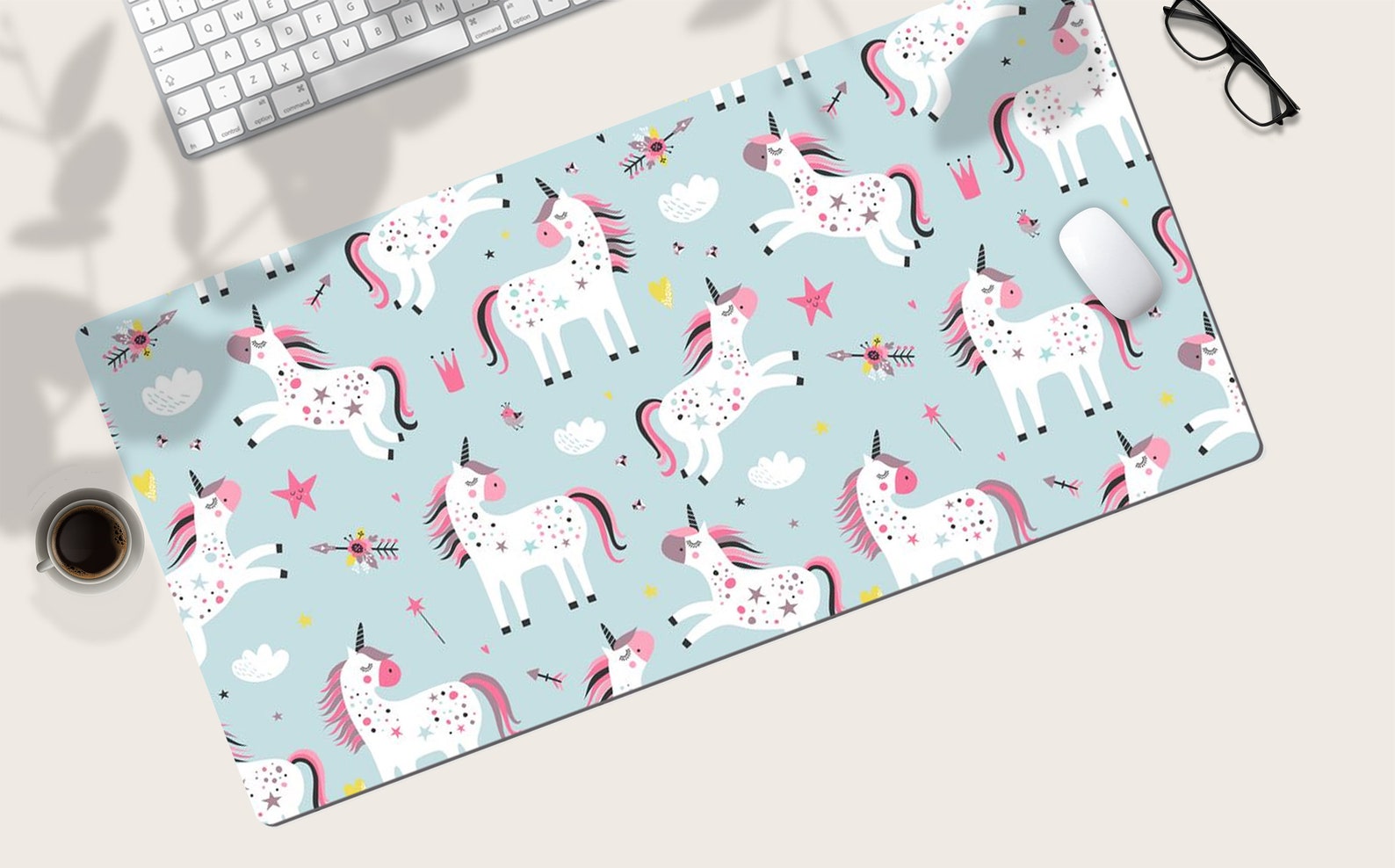 Cute Unicorns Desk Mat Unicorn Desk Mat Extra Large Desk - Etsy