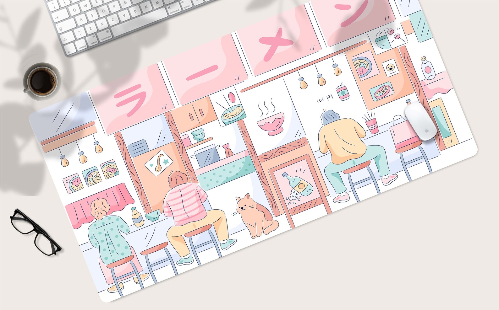 Traditional Japan Street Desk Mat Anime Desk Mat Japanese | Etsy