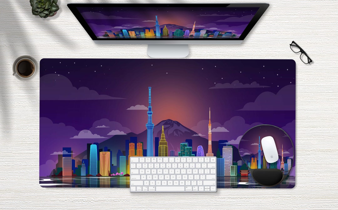 Japanese Street Desk Mat, Tokyo Desk Mat, Japanese Desk Mat, Gaming ...