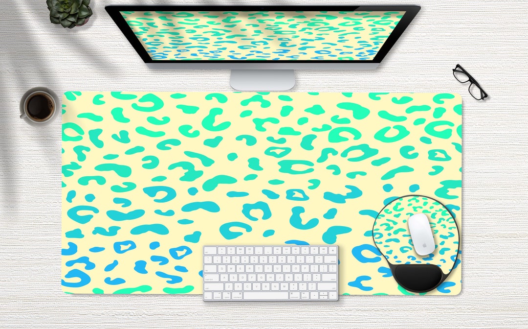 Leopard Animal Skin Pattern Desk Mat Yellow Desk Mat Leopard - Etsy