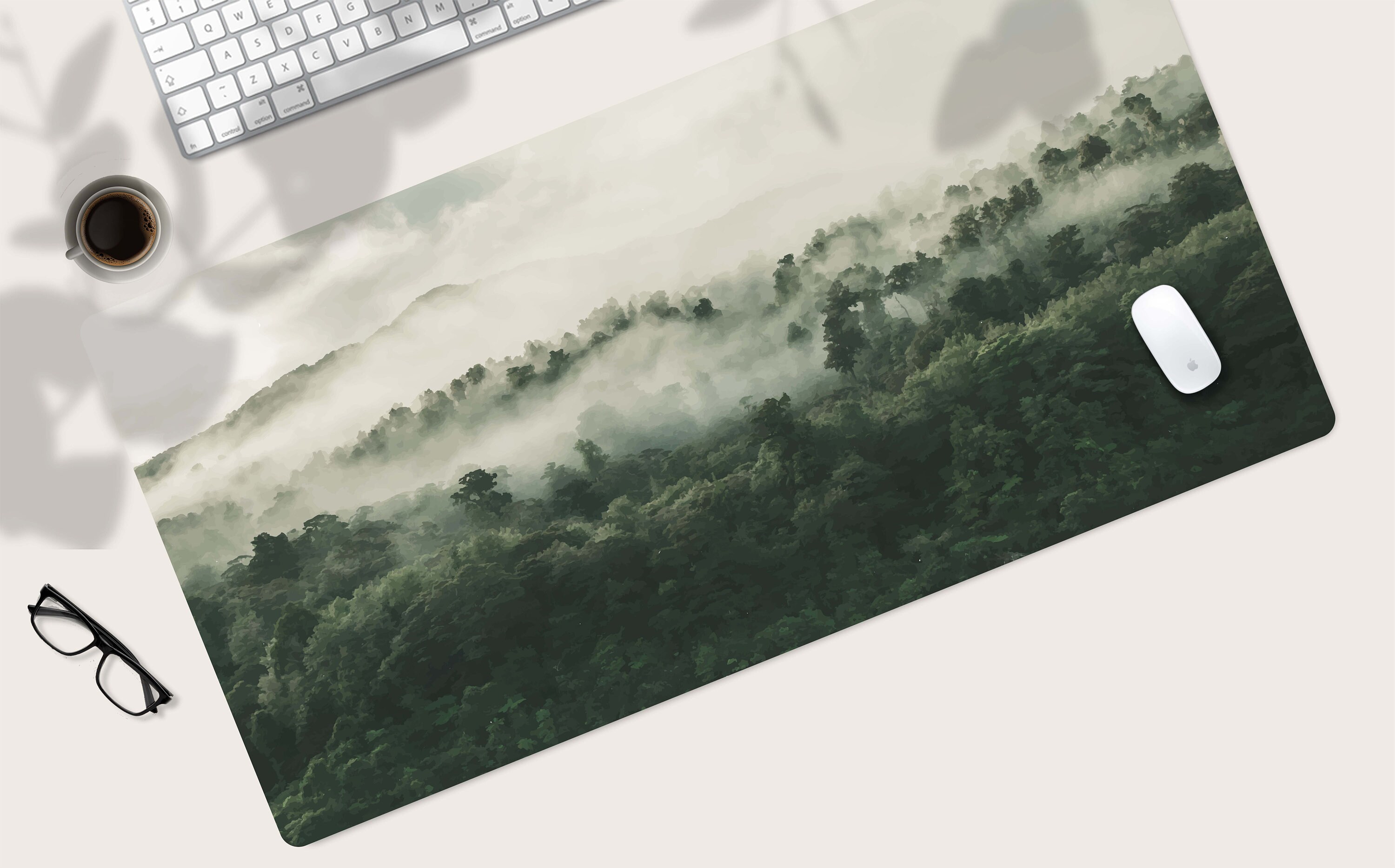 Forest Desk Mat Green Desk Mat Trees Desk Mat Green Mouse - Etsy