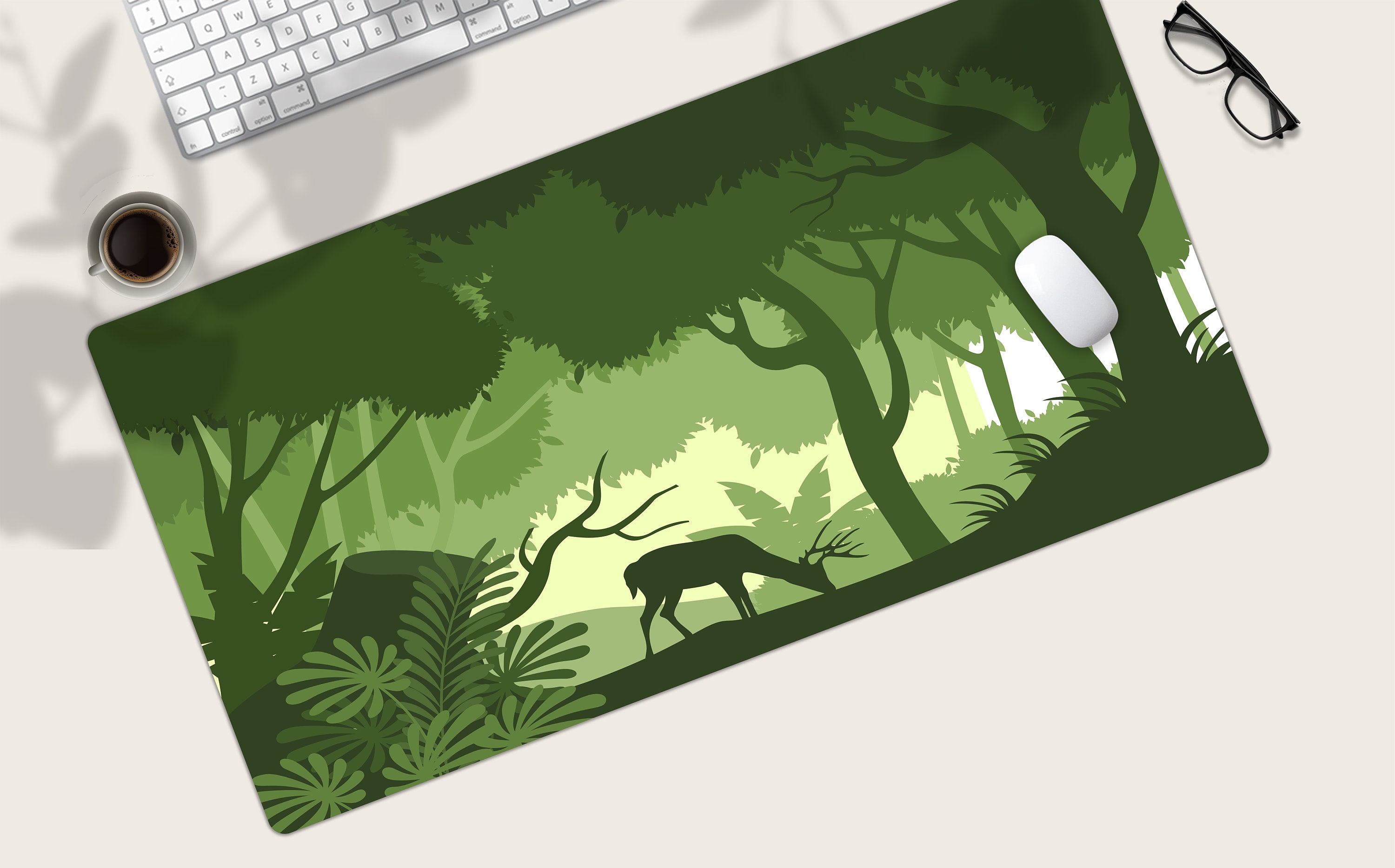 Jungle Green Desk Mat Forest Desk Mat Green Desk Mat Nature - Etsy UK