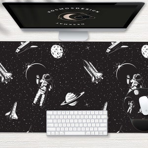 Astronaut and Planets Desk Mat, Computer Desk Mat, Gaming Desk ...