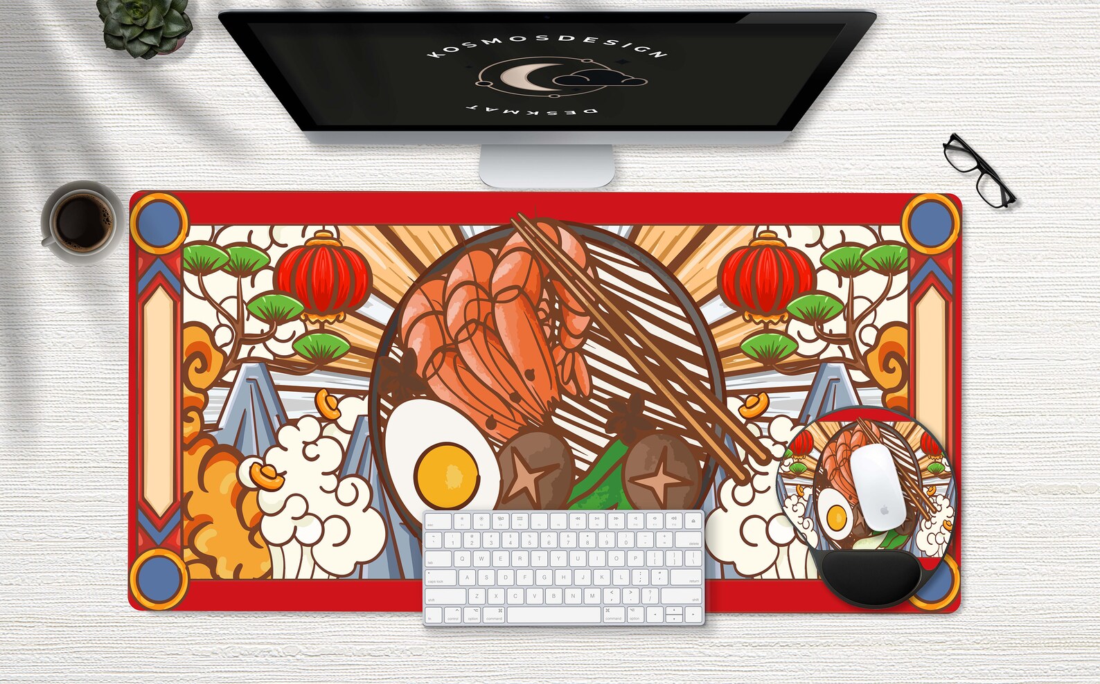 Japanese Desk Mat Anime Desk Mat Ramen Desk Mat Sushi Desk - Etsy