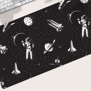 Astronaut and Planets Desk Mat, Computer Desk Mat, Gaming Desk ...