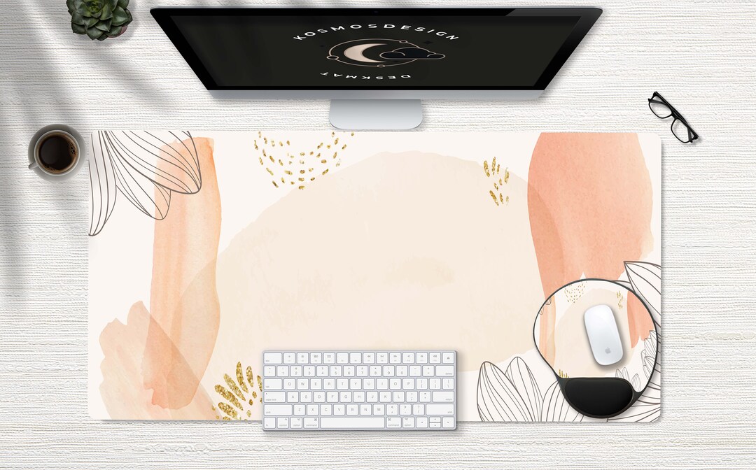 Brush Stroke Desk Mat, Pastel Painting Desk Mat, Boho Desk Mat, Boho ...