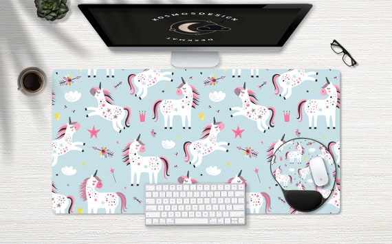 Cute Unicorns Desk Mat Unicorn Desk Mat Extra Large Desk | Etsy