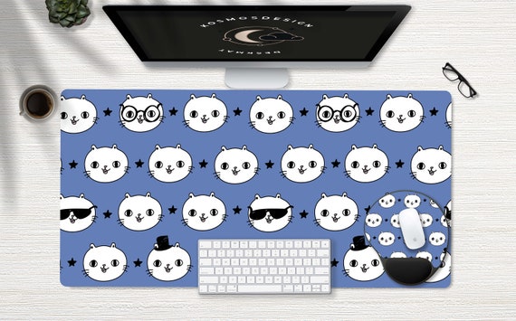 Cat Cute Desk Mat Cute Mouse Pad Cat Mouse Pad Kawaii Desk - Etsy