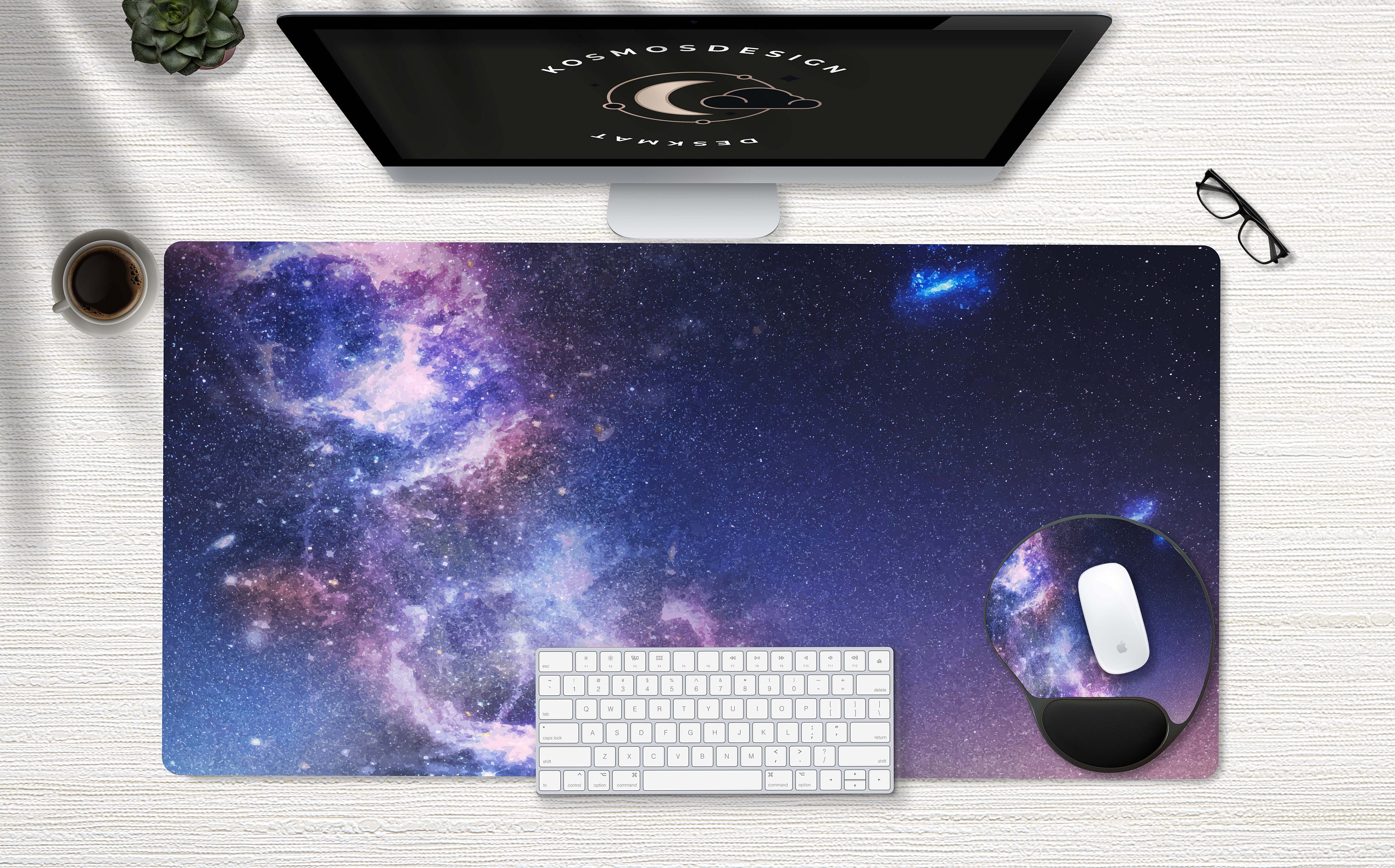 Deep Space Desk Mat Purple Desk Mat Cute Desk Mat Galaxy | Etsy