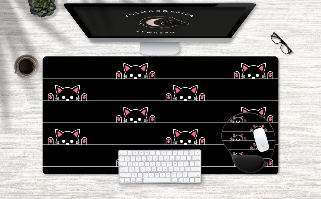 Cat Cute Desk Mat, Kids Desk Decor, Kawaii Desk Mat, Cute Desk ...