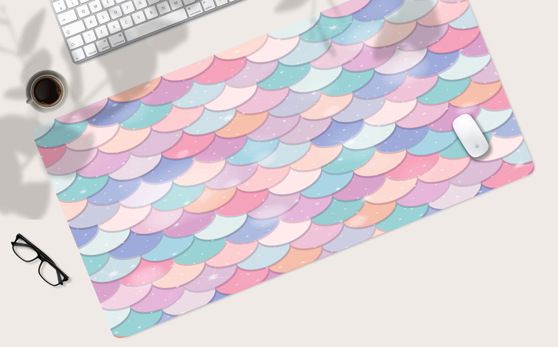 Colorful Desk Mat Desk Mat Cute Fish Mouse Pad Kawaii Mouse - Etsy