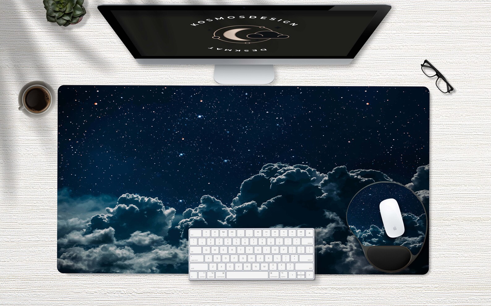 Cute Watercolor Sky Desk Mat Cute Cloud Desk Mat Cute Desk - Etsy