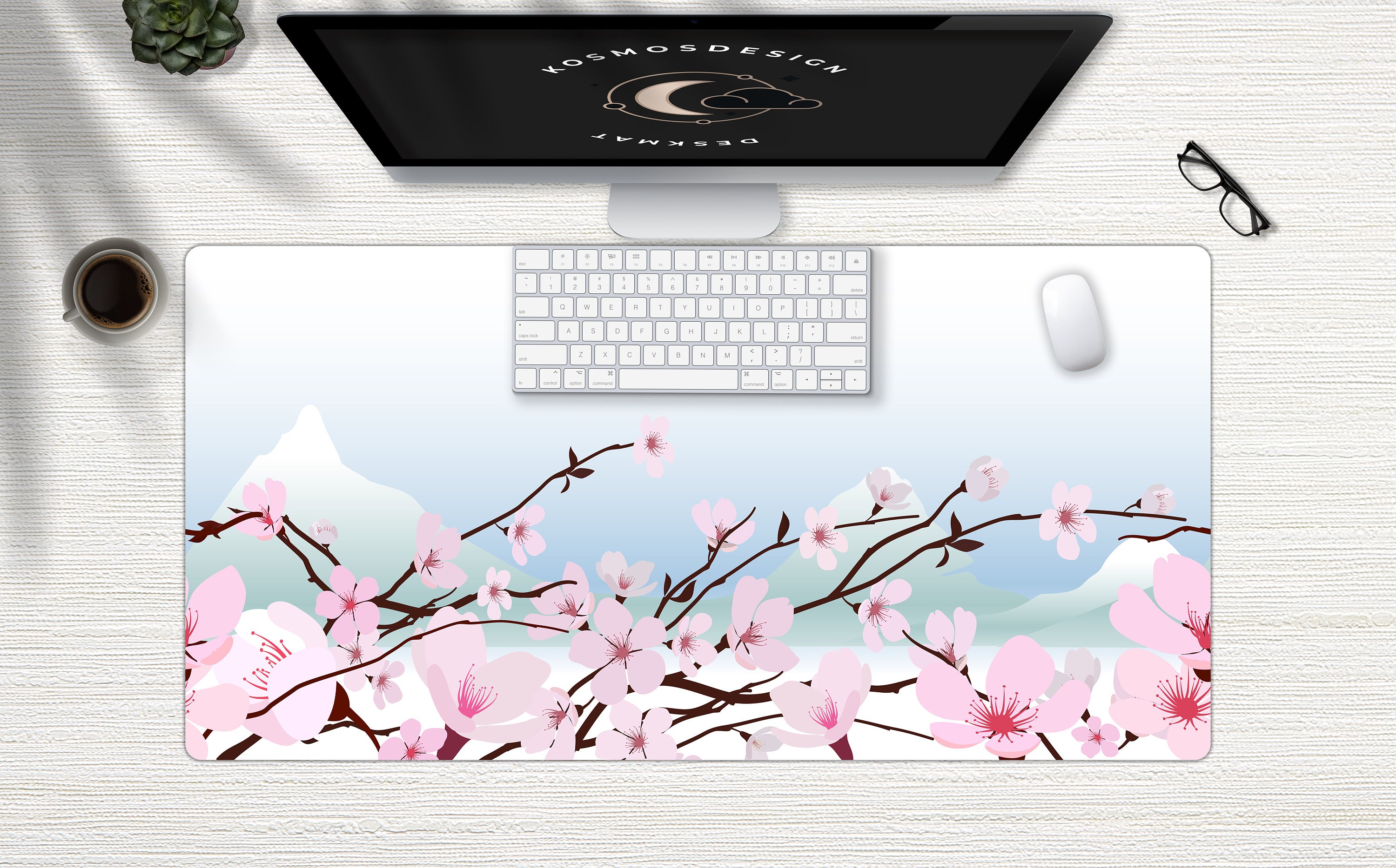 Sakura Desk Mat Anime Desk Mat Japanese Desk Mat Kawaii - Etsy