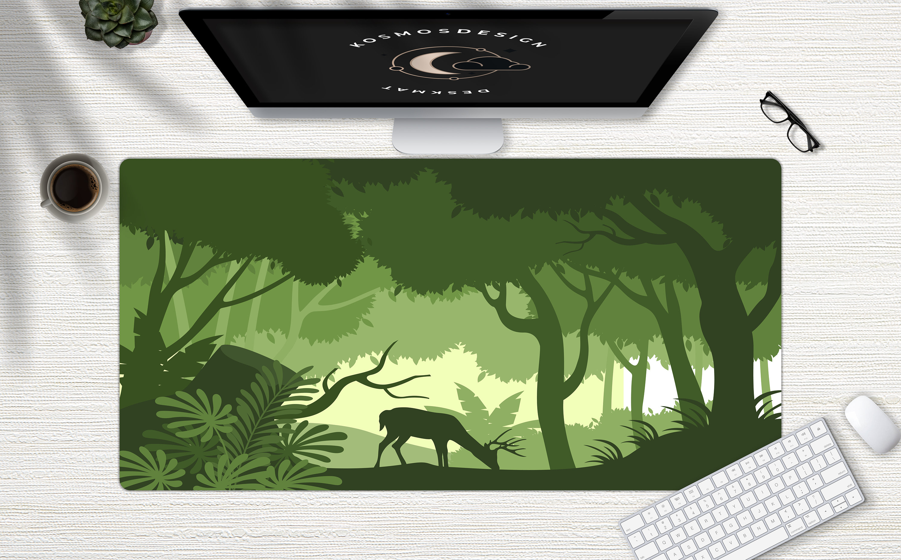Jungle Green Desk Mat Forest Desk Mat Green Desk Mat Nature - Etsy UK