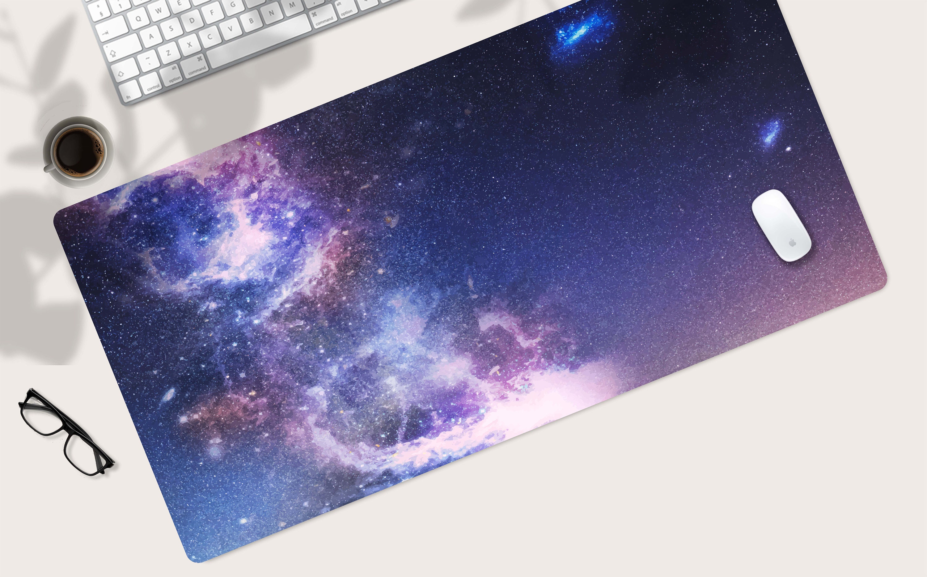 Deep Space Desk Mat Purple Desk Mat Cute Desk Mat Galaxy | Etsy