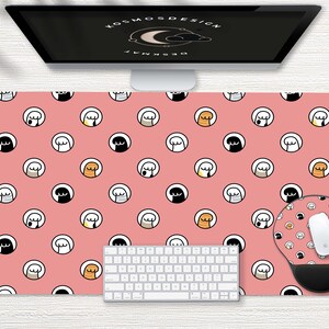 Cute Pink Cat Paw Desk Mat, Pink Desk Mat, Desk Pad Cute, Kawaii Desk ...