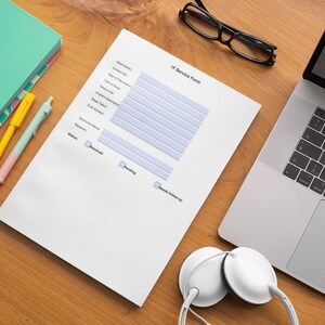 IT Service Form | Editable & Printable PDF | Tech Support Log | Client ...
