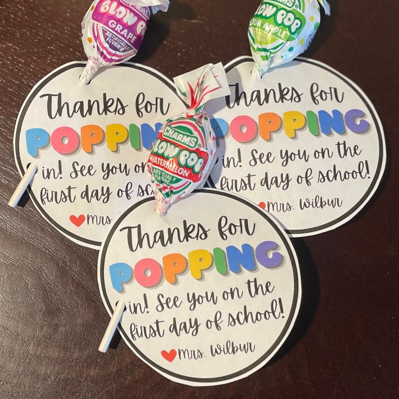 Thanks for Popping by Tags - Etsy