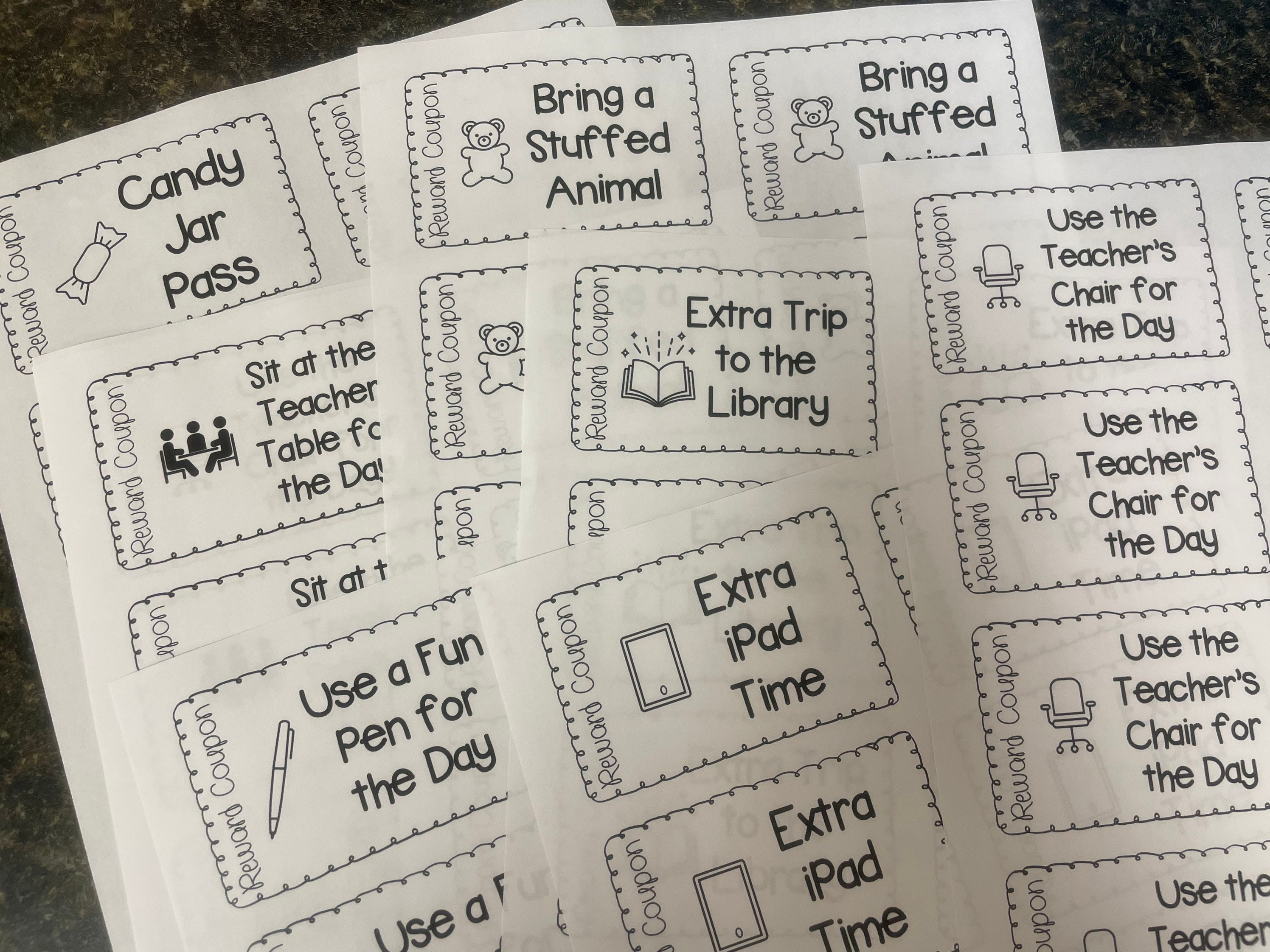 Student Reward Coupons or Reward Tickets - Perfect for Teachers on a ...