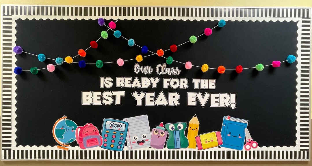 Back to School Bulletin Board - Ready for the Best Year Ever - Instant ...