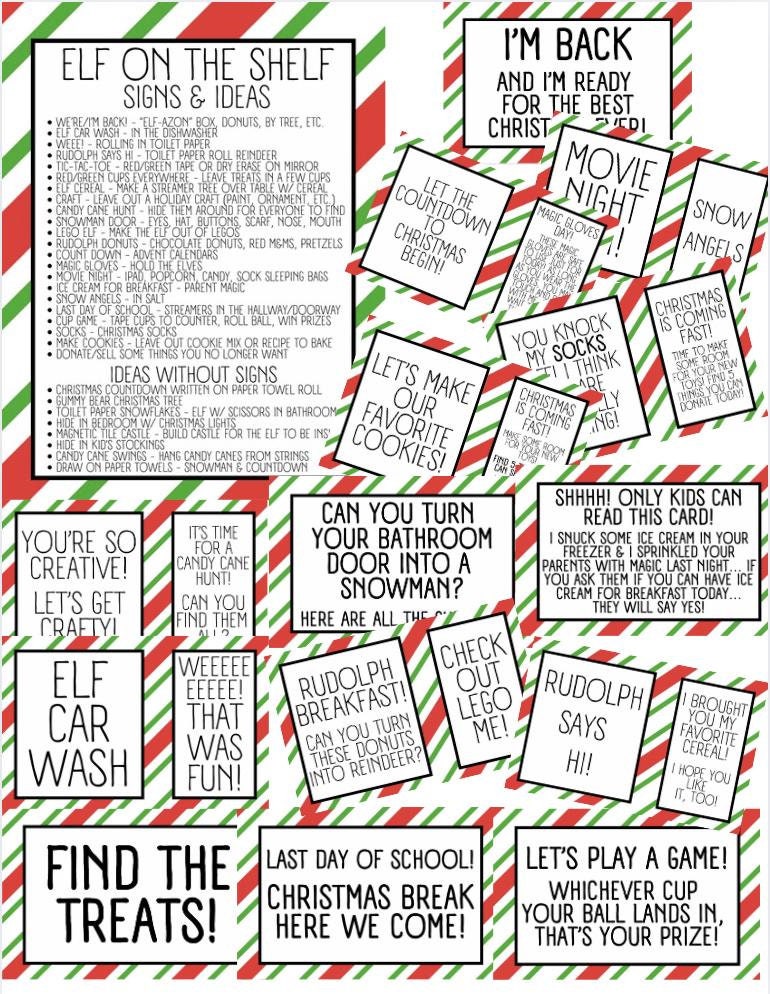 Elf Signs for Christmas Time - Set 2 - Instant Download - Etsy