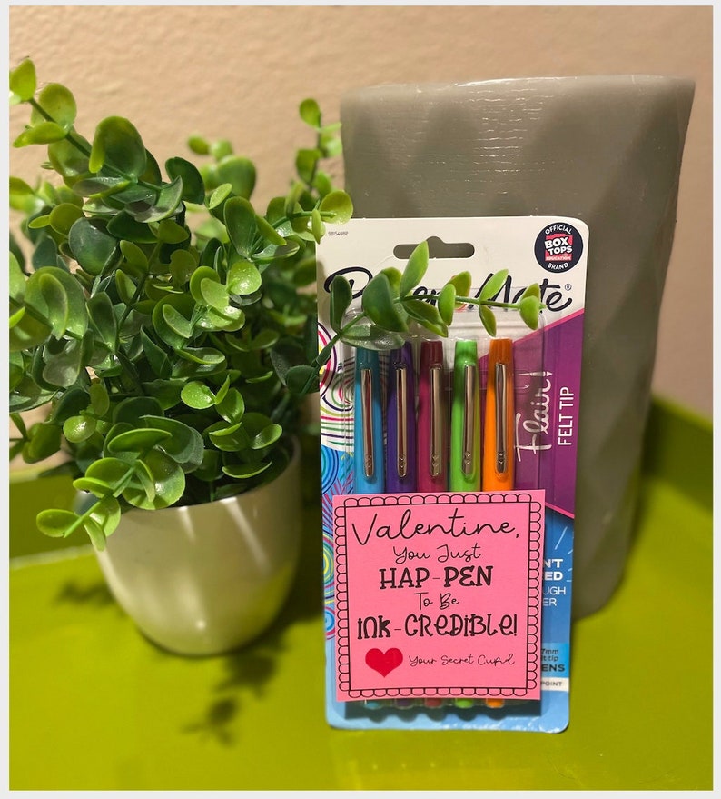 Valentine's Day Gift Tag - Valentine, You Just Hap-pen to Be Ink ...