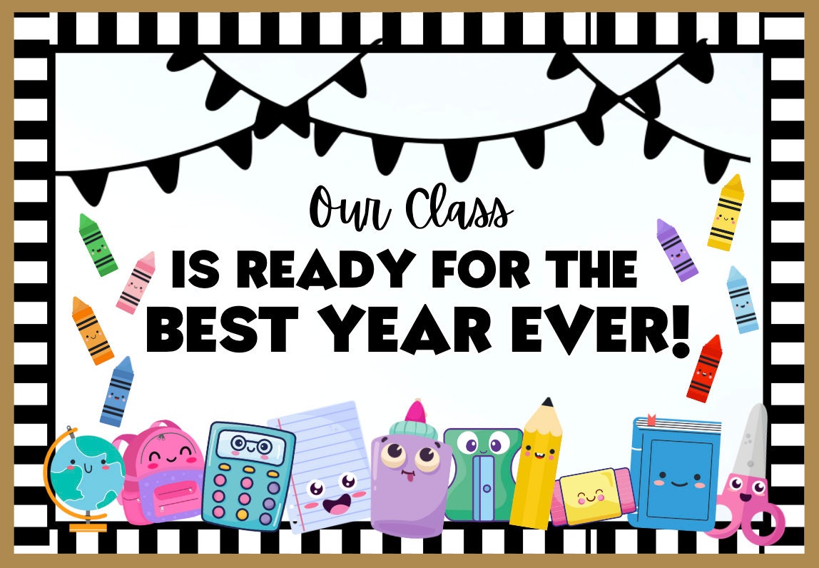 Back to School Bulletin Board – Best Year Ever Printable (instant ...
