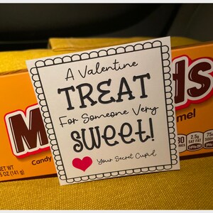 Valentine's Day Gift Tag - A Valentine Treat for Someone Very Sweet! - Etsy