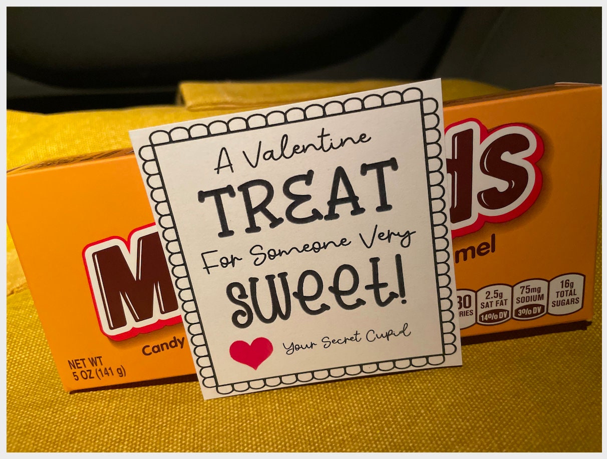 Valentine's Day Gift Tag - A Valentine Treat for Someone Very Sweet! - Etsy