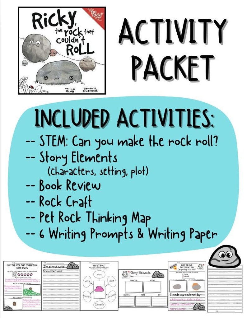 Ricky the Rock That Couldn't Roll Activity Packet - STEM Activity ...
