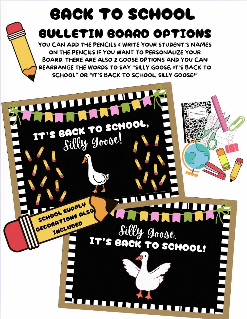 BACK TO SCHOOL Class Goose Bundle -70+ Pages of Fun- Instant Download ...