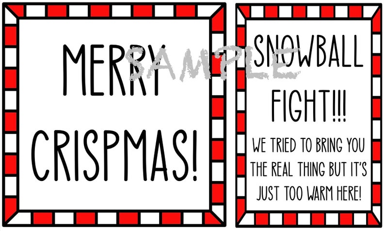 Elf Signs for Christmas Time - Set 1 - Instant Download - Etsy