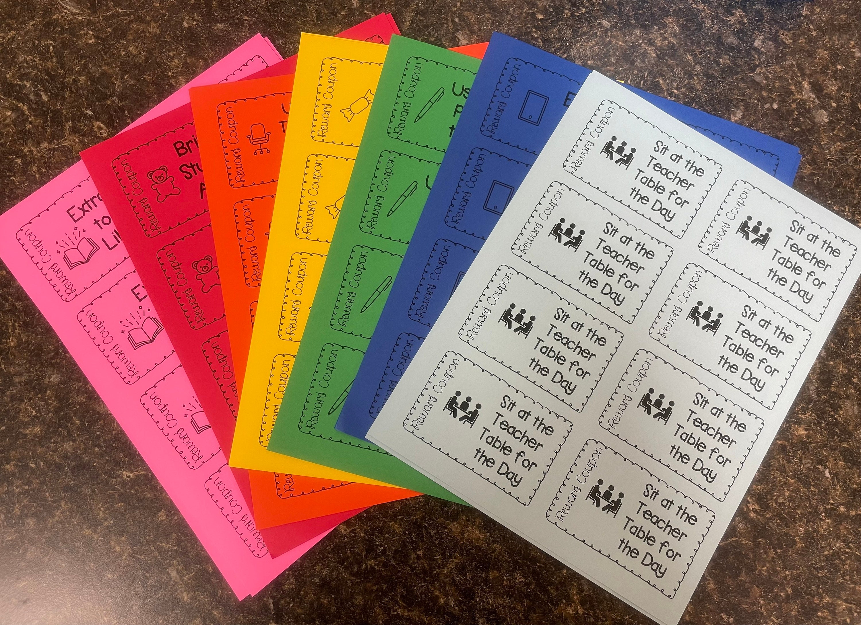 Student Reward Coupons or Reward Tickets - Perfect for Teachers on a ...