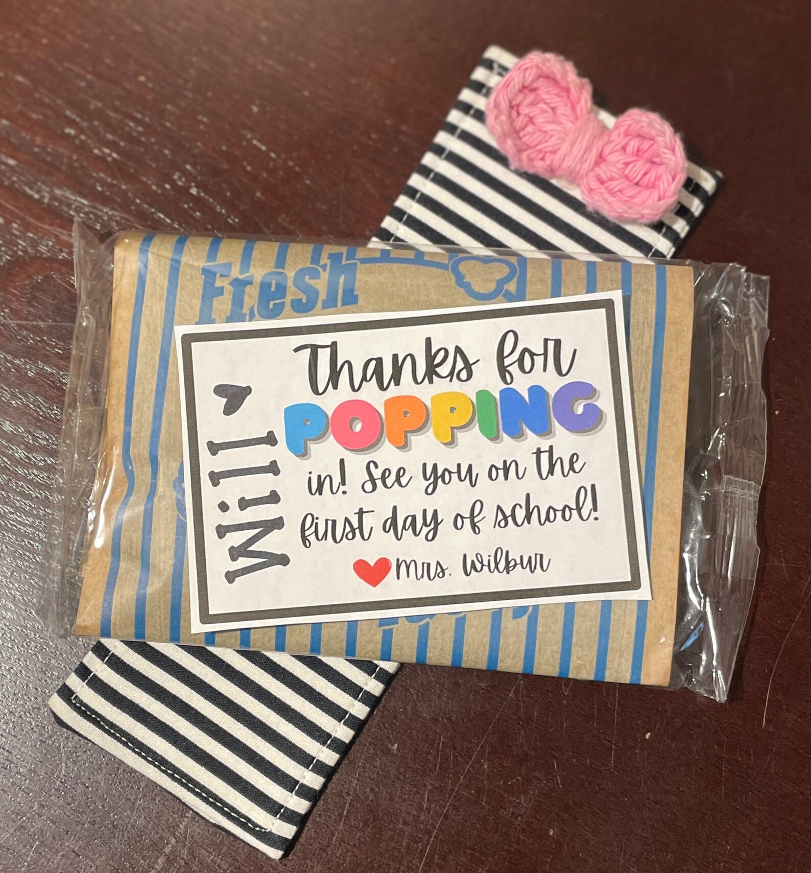 Back to School Student Gift Tags - Thanks for POPPING in - Back to ...