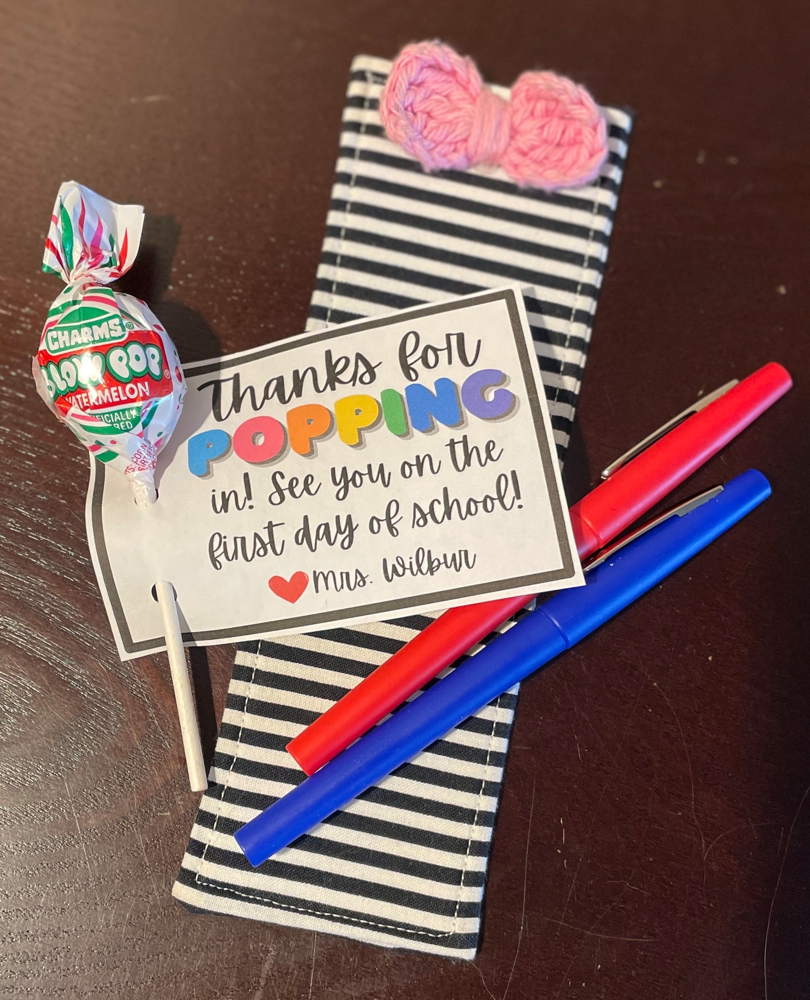 Back to School Student Gift Tags Thanks for POPPING in Back to School ...