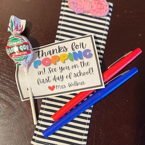 Back to School Student Gift Tags - Thanks for POPPING in - Back to ...
