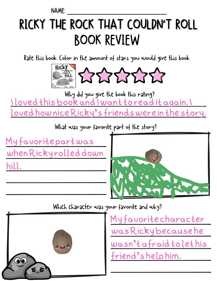 Ricky the Rock That Couldn't Roll Activity Packet - STEM Activity ...