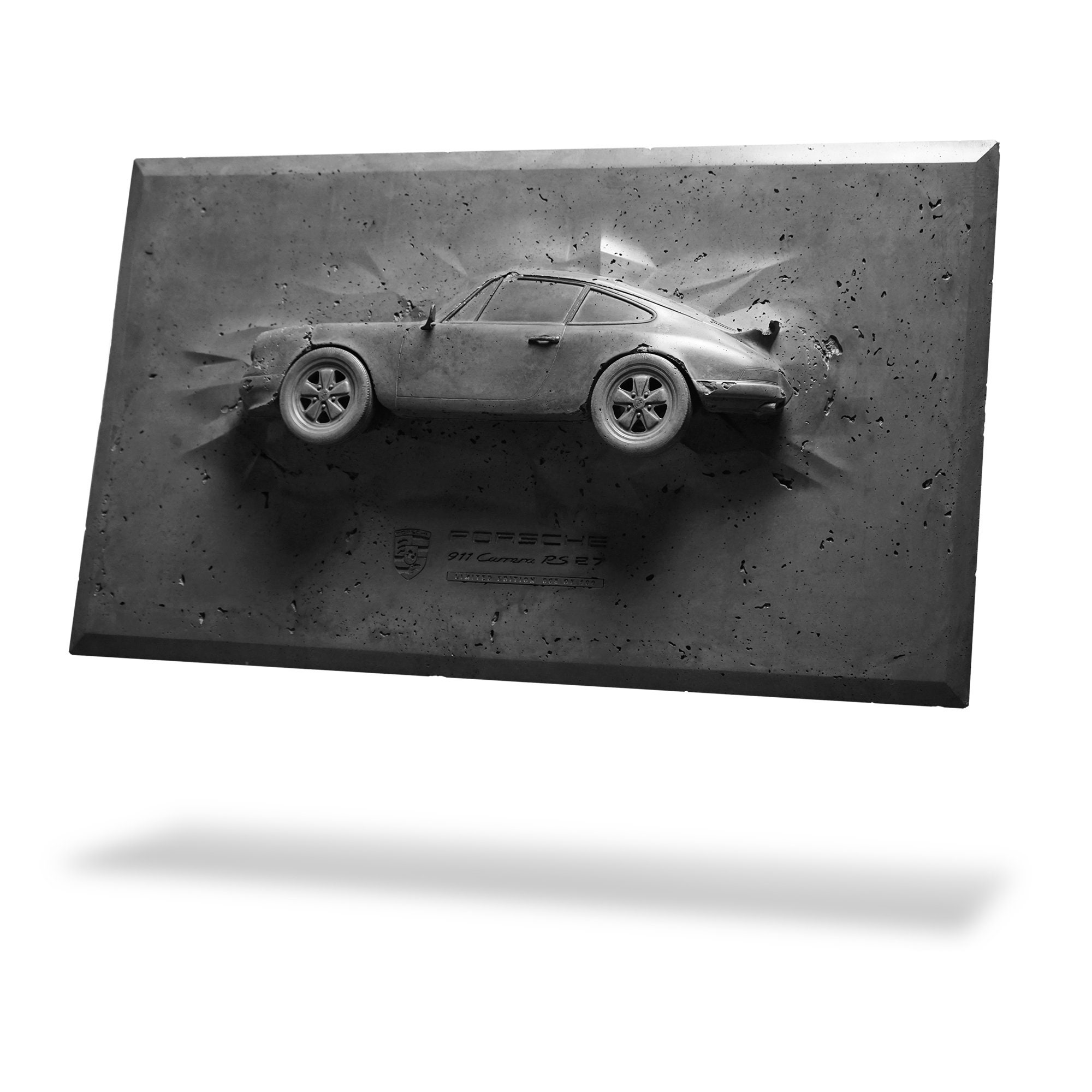 Handmade concrete sculpture of the Porsche 911 Carrera RS 2.7 | Etsy
