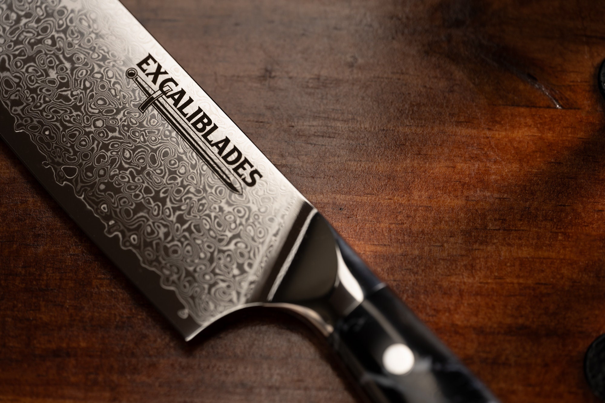 EXCALIBLADES Damascus Nakiri Knife - Etsy