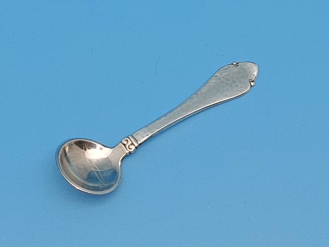 Antique Hammered Salt Spoon Silver 830 Sweetener Spoon 001 Denmark - Etsy