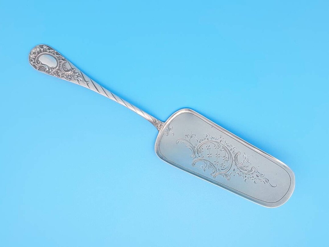 Antique Art Nouveau Cake Lifter 800 Silver Pie Lifter Floral Pattern ...