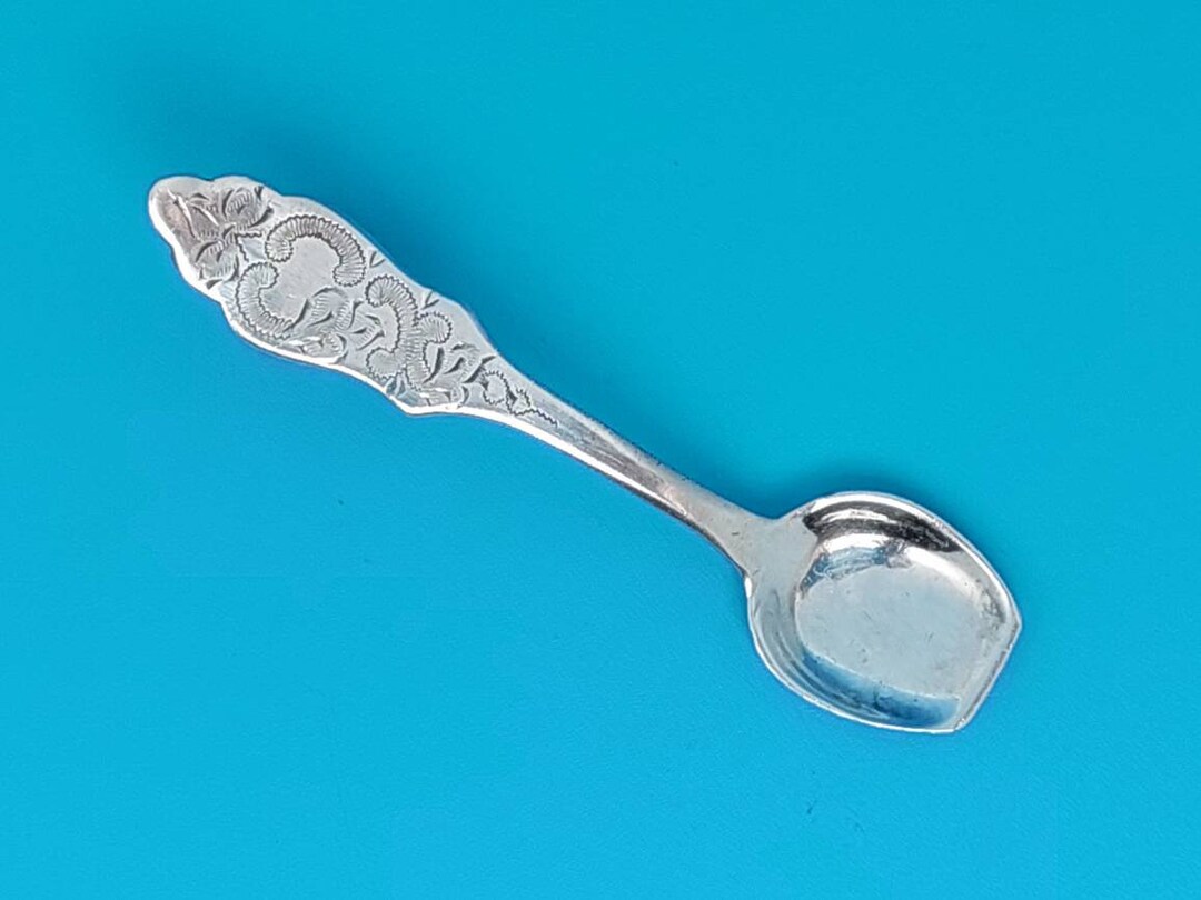 Vintage Salt Spoon R&B East Frisian Pattern Silver Plated Sweetener ...