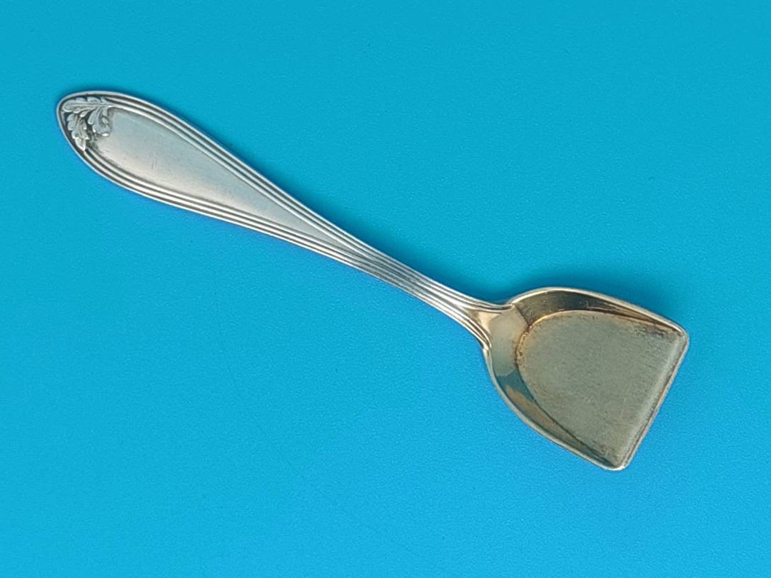 Art Nouveau Wellner Salt Spoon Silver-plated 90s Sweetener Spoon #032 ...
