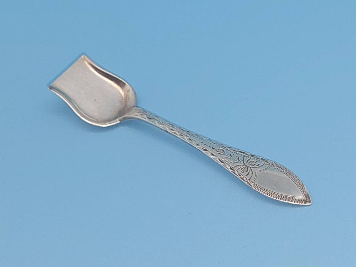 Antique Art Nouveau Salt Spoon Silver 830 Sweetener Spoon #001 Denmark ...